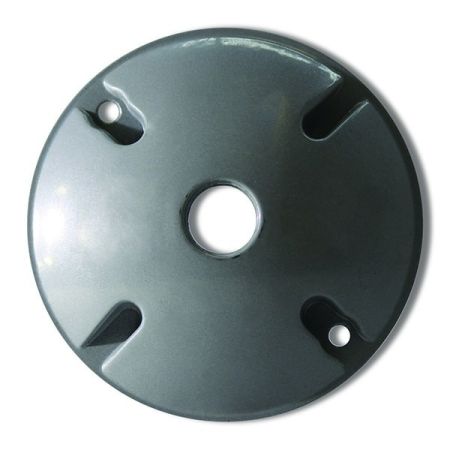 4 Inch Electrical Box Cover w/ 3 1/2" Hubs White-WST